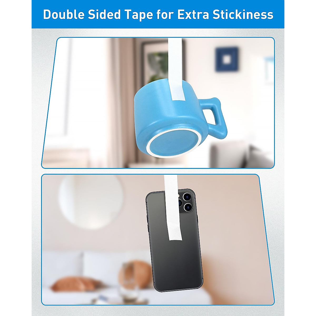 XEHAHOSH 3 Rolls Double Sided Tape for Crafts, Arts, Scrapbooking, Photography, Paper Backing, Tear-by-Hand. 0.6in by 43-FT