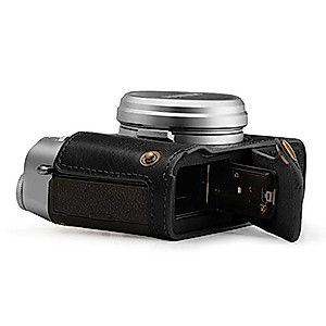 MegaGear MG1894 Ever Ready Genuine Leather Camera Half Case Compatible with Fujifilm X100V - Black