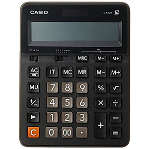 Casio GX12B-BK Large Display 12 Digit Basic Desk Calculator