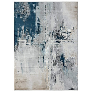 LUXE WEAVERS Olimpia Collection 6623 Ivory 8x10 Modern Abstract Area Rug