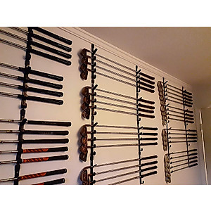 Designs 5-Club Golf Club Wall Display Rack, Horizontal Golf Club Wall Mount Bracket, Golf Club Organizers Golf Club Display Shelf Golf Club Putter Stand for Men & Women - No Golf Clubs