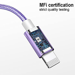 iPhone Charger Cord,[Apple MFi Certified] 4pack iPhone Charger Purple Apple Chargers for iPhone iPhone Charging Cord Nylon Braided Compatible with iPhone 13 Pro/13/12/11 Pro/11/XS MAX/XR/8/7/6s