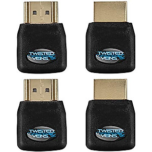 Twisted Veins HDMI 90 & 270 Degree, 4-Pack, Right Angle Adapters/Connectors, Supports HDMI 2.0b 4K 60hz HDR