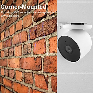 UYODM 2Pack Adhesive Metal Wall Mount Bracket Compatible with Google Nest Cam Outdoor or Indoor, Battery - 2nd Generation, VHB Stick On,No Drilling Mounting Get The Best View,Two Ways Installation