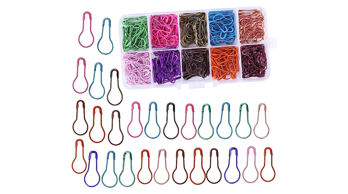 300 Safety Bulb Pins in 10 Colors for Knitting & Crafts