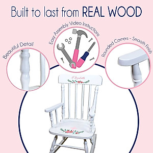 My Bambino Children's Personalized Blue Princess Rocking Chair Frozen Castle Design