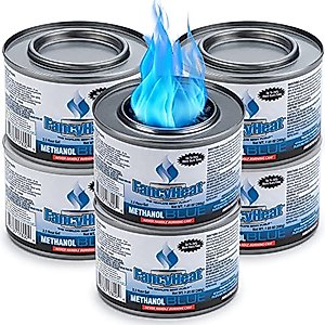 Food Warmer Gel Cans for Chafing Dish (Set of 6 Gel Warming Cans) - Food Warmers for Parties, Buffet Trays, Catering Dishes - Disposable Chafing Burners to Keep Food Warm - Best Food Heaters