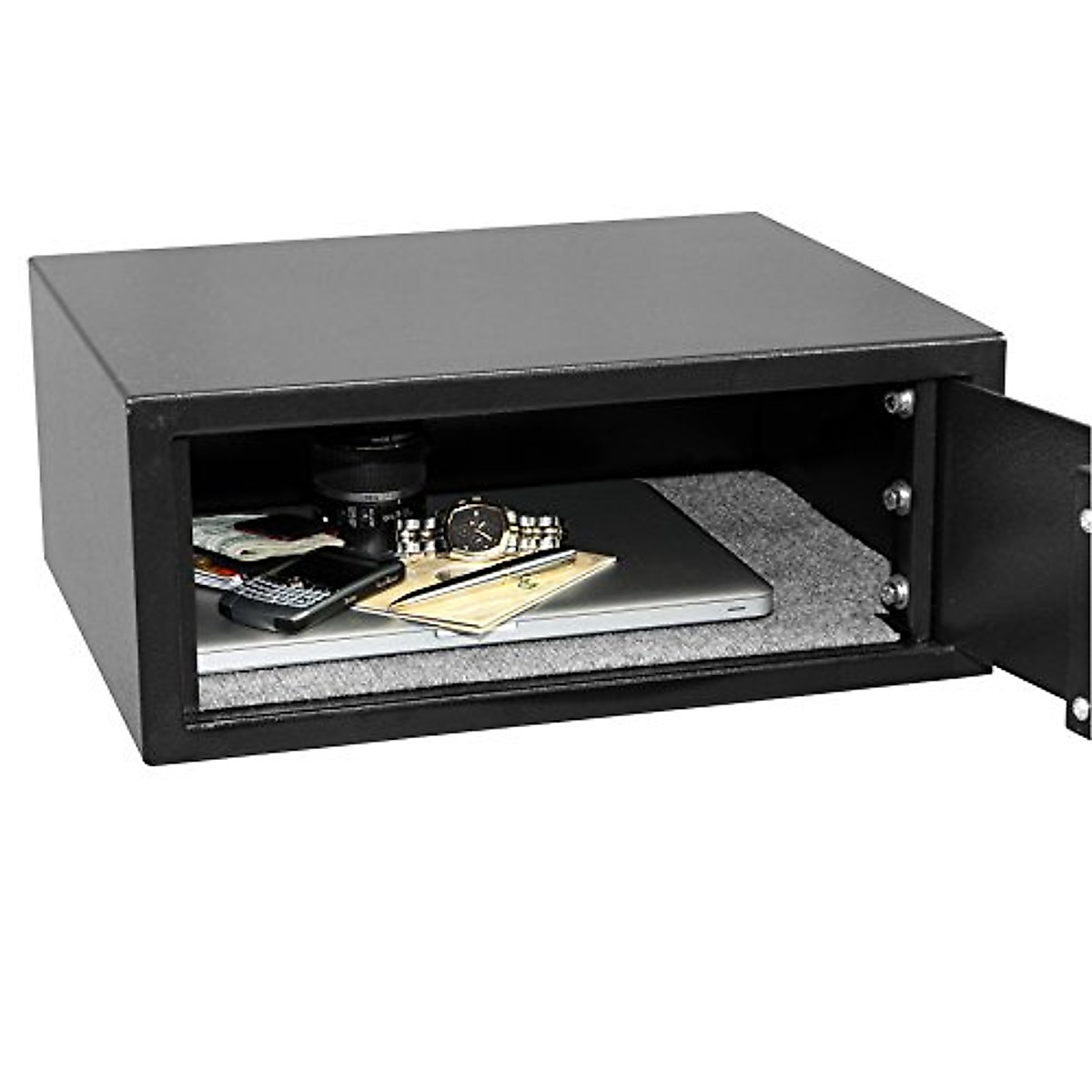 Honeywell Safes & Door Locks - Hotel Room Style Safe Box with Digital Lock - Fits 17" Laptop - LED Display Panel - Low Profile Steel Security Personal Safe for Money - 1.14 Cubic Feet - Black - 5105DS