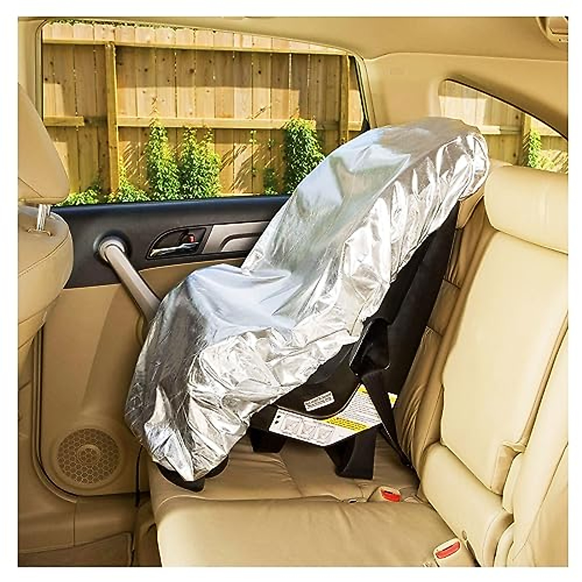 Ziciner Baby Car Seat Sun Shade Cover, Infant Auto Seats Heat Protector Keeps Baby's Carseat at Cooler Temperature, Blocks Out Heat & Sun UV Covers, Universal Baby Travel Accessories