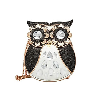 Betsey Johnson Night Owl Bag Crossbody, Black