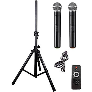 PRORECK Freedom 12 Portable Wireless 12-Inch 500 Watt Powered Dj/PA Speaker Karaoke System with Bluetooth/USB Drive Read/SD Card Reader/FM/Remote Control/Wireless Microphones (12 INCH SPEAKER)