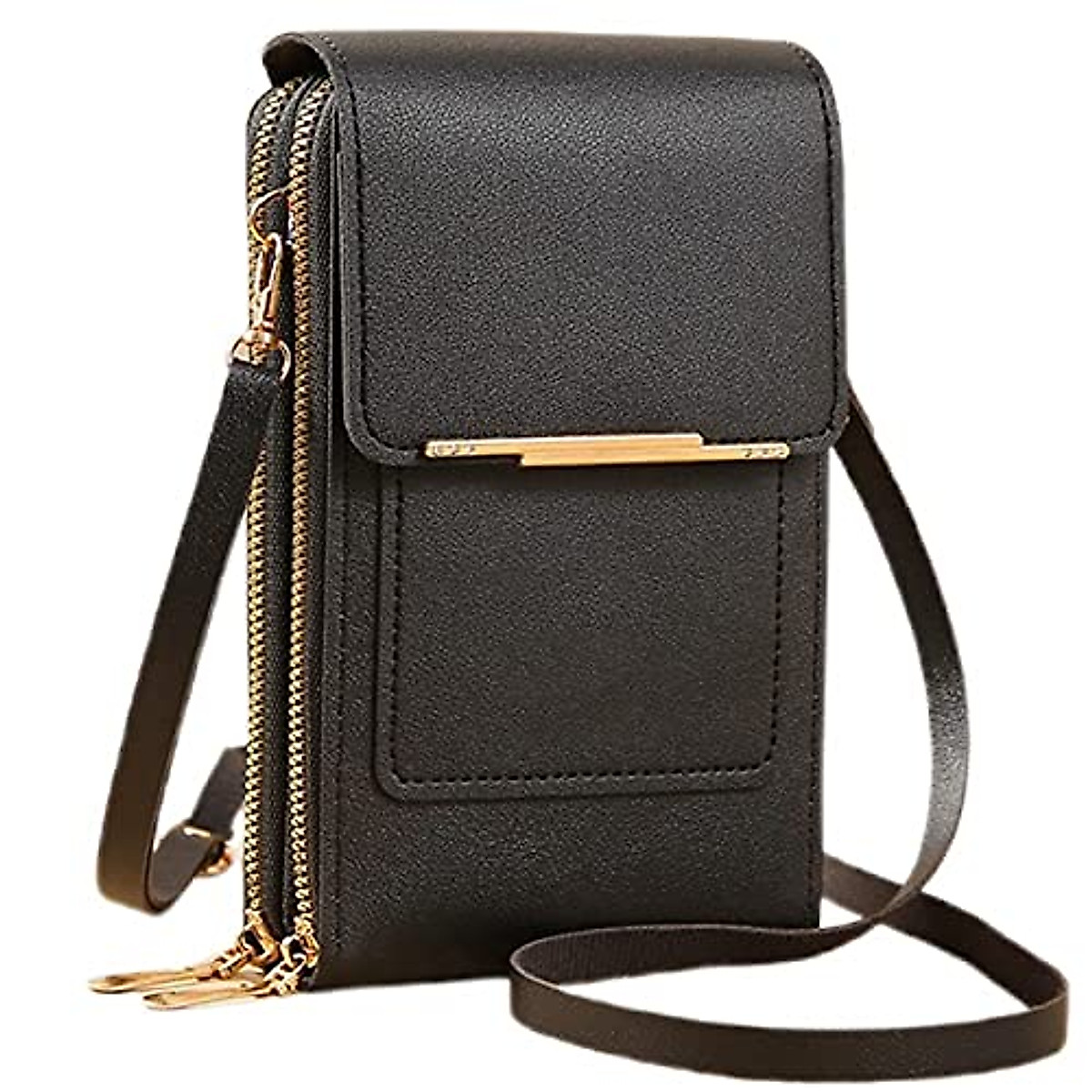 VYOFLA Anti-theft Leather Bag - RFID Blocking PU Leather Crossbody Bag for Women - Small Cell Phone Purse Shoulder Handbag (F)