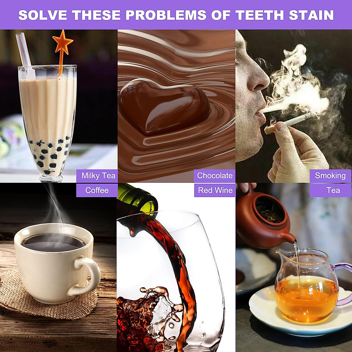 QrBxa Purple Toothpaste for Teeth Whitening,Teeth Whitening Booster,Tooth Stain Removal,Teeth Whitener,Purple Whitening Toothpaste