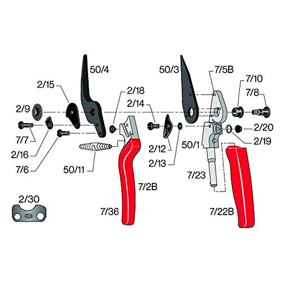 Felco Hoof Trimming Shears (F 50) - High Performance Swiss-Made Steel One-Hand Livestock & Garden Pruners