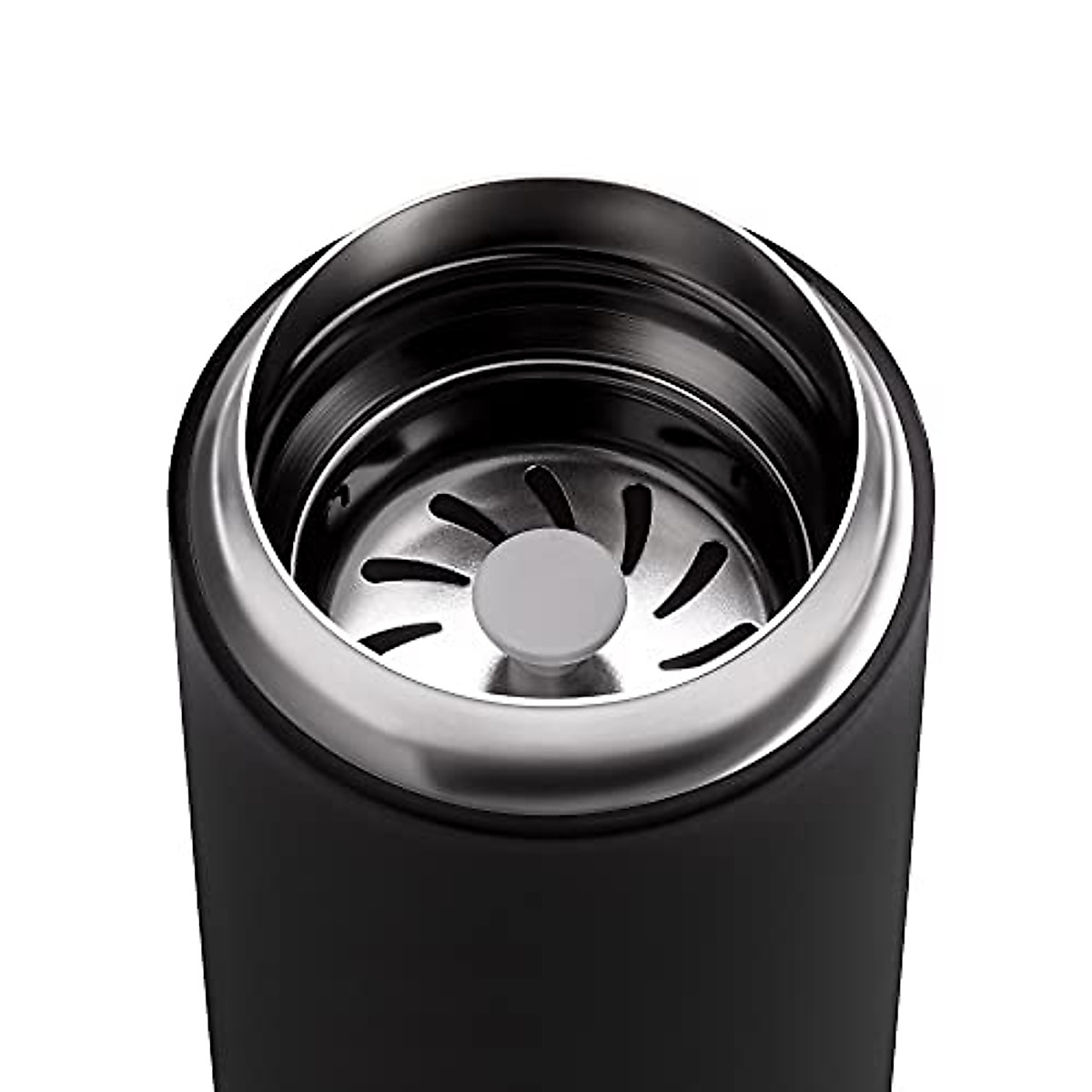 Fellow 12 oz Carter Move Travel Mug - Vacuum-Insulated Stainless Steel Travel Coffee Mug - Coffee Tumbler with Ceramic Interior and Splash Guard - Matte Black