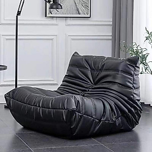 1987vroma Whether You want to take a nap on a sunny afternoon or stay at home watching TV, it can provide You with a comfortable experience (Black micro leather,sofa)