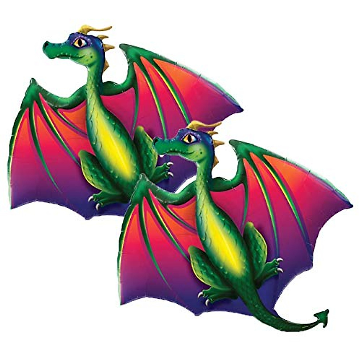 Set of 2 Mythical Dragon Jumbo 45" Foil Party Balloons