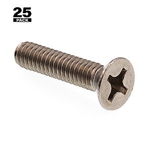 Prime-Line 9001631 Machine Screws, Flat Head, Phillips Drive, #12-24 X 1 In., Grade 18-8 (25 Pack)