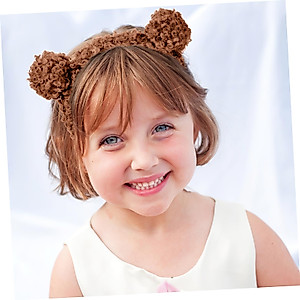 Ciieeo Bear Ears Headbands 6pcs Cute Bear Ears Headband Bear Ears Headbands Decorative Hair Hoops Bear Ears Headdress Headband Resin Hoops for Makeup Lovely Headdress