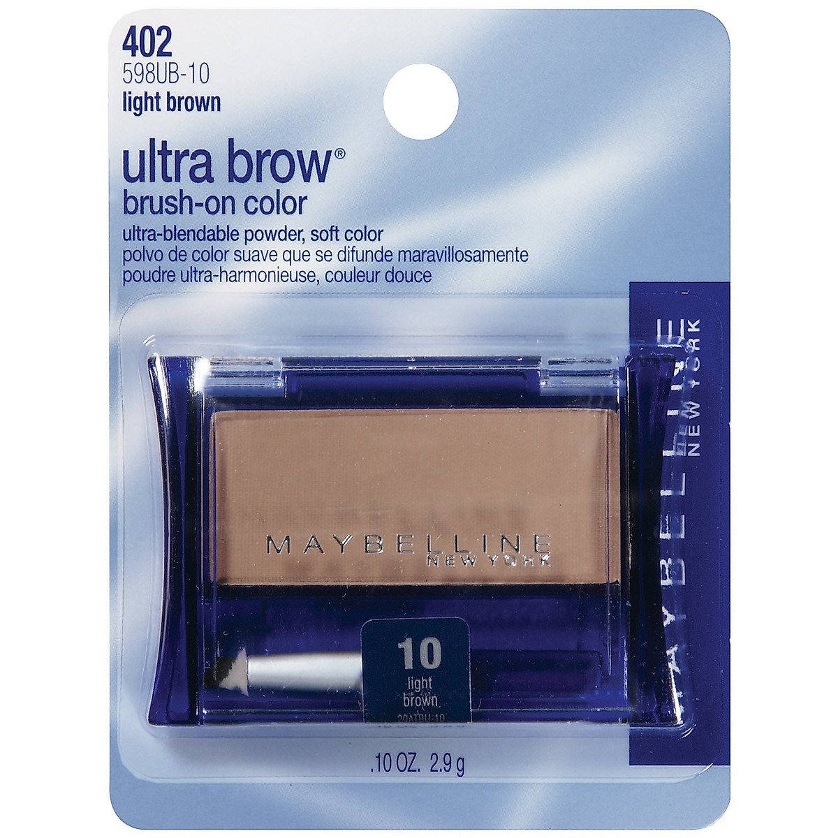 Maybelline New York Ultra-Brow Brow Powder, Shade #10 Light Brown, 0.1 Ounce