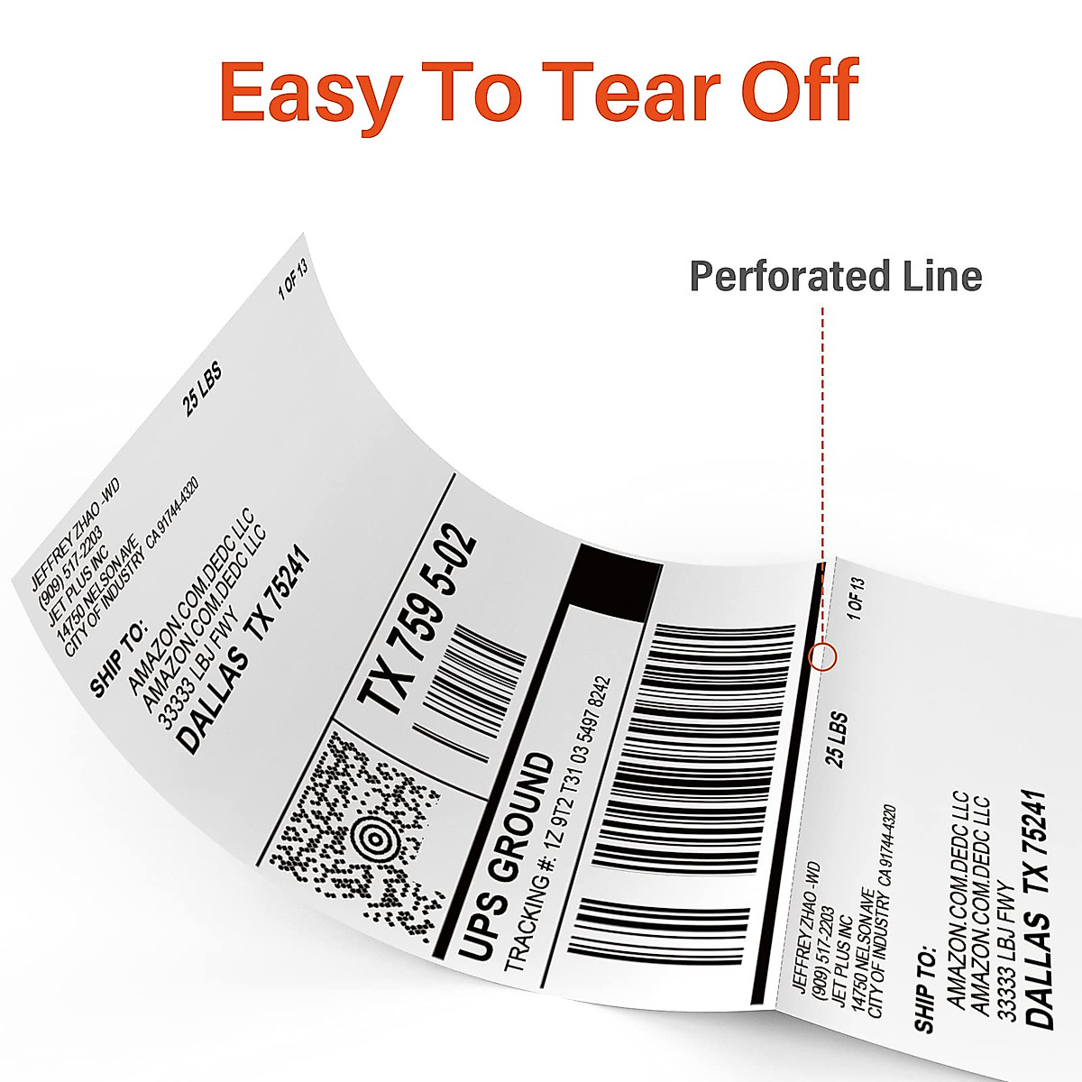 K Comer 4x6 Thermal Shipping Labels (2 Rolls, 700 Printer Labels) Stickers Printable,Waterproof,Self Adhesive,Mailing Address Labels for Packages Compatible with K Comer MUNBYN, Rollo, Zebra