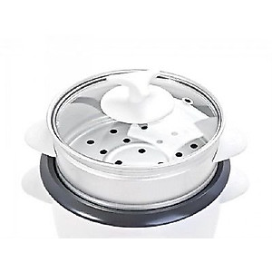 NARITA NRC-150 3-Cup Non-Stick Rice Cooker with Steamer, White