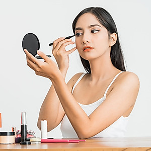 150 Pieces Mini Folding Round Compact Portable Pocket Mirror Bulk Travel Makeup Small Vintage Mirror for Cosmetic Purse Bag Women Daily Use, Black and White