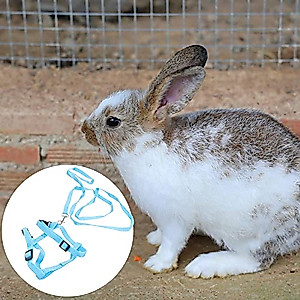 TEHAUX Pet Rabbit Harness Leash Soft Rabbit Harness and Leash Pet Rope Small Animal Vest Accessories for Walking/Running/ Jogging Outdoor Random Color