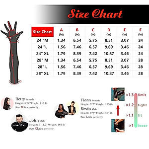 Ftshist Long Sexy Shiny Latex Elbow Length Gloves Patent Leather Long Arm Gloves for Women (White, 24'' M)