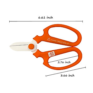 Sakagen Flower Scissors Hand Creation F-170 (Orange, 170mm)