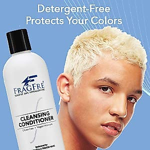 FRAGFRE Cleansing Conditioner for Fine Fragile and Treated Hairs 12 oz - Co-Wash for Sensitive Scalps - No Fragrance No Sulfate No Parabens - Hypoallergenic Vegan Co-wash (1 Pack)
