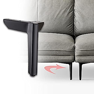 WeiLaiKeQi Furniture Sofa Legs, Metal Furniture Legs, Bed Risers for Table Sofa Cupboard, Black 8cm