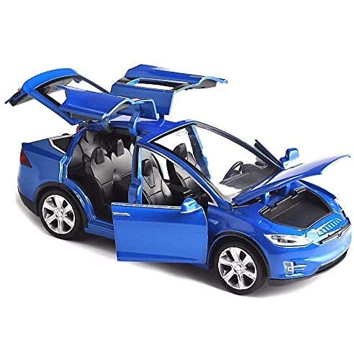 1:32 Scale Car Model X90 Tesla Alloy 1/32 Diecast Model Car w/Sound & Light Pull Back Model Mini Vehicles Toys for Kids Gift Tesla Lovers Collection