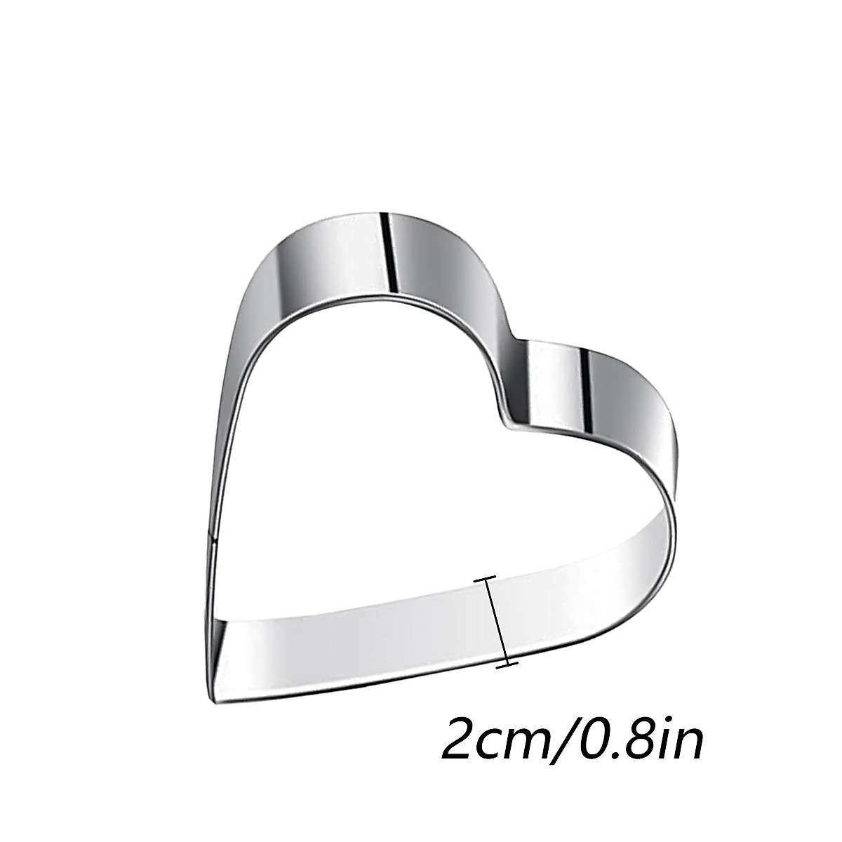 Kukifun Heart Cookie Cutters 5Pcs, Stainless Steel Heart Shape Biscuit Cutter for Cookie Biscuit Bread Sandwiches Vegetable Decoration,Unique DIY molds for Baby Shower Wedding Birthday Party