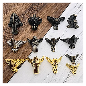 Household Furniture Hardware Hinges 1 Piece Of Vintage 3-color Jewelry Box Gift Box Wooden Box Corner Protector Foot Leg Spiritual Support Bracket DIY Craft Wooden Box (Color : 16)