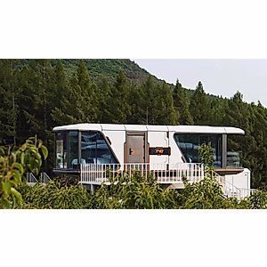 Butterfly Pink Capsule Home Portable Prefabricated Tiny Home 1 Bedroom, 1 Kitchen, 1 Living Room, 1 Rest Room House 11490 L, 3300 W, 3300 H, mm, 37.92 M2, House, Hotel, Villa, She Shed, Camping Home