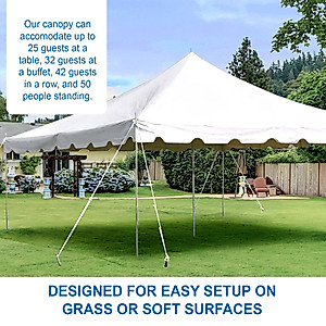 Party Tents Direct 20' x 40' Weekender Canopy Tent with Sidewalls, Easy Up Party Tent for Backyard, Outdoor Tents for Parties, Weddings, Graduations, Banquets, Events, Heavy Duty, PVC White Top