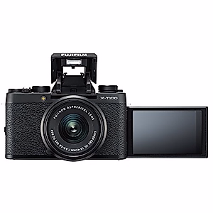 Fujifilm X-T100 Mirrorless Digital Camera w/XC15-45mmF3.5-5.6 OIS PZ Lens - Black