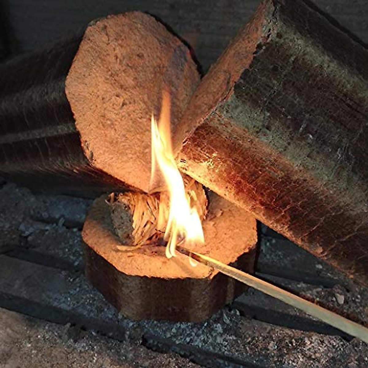 Veksun Fire Starters,Charcoal Starters Wood Wool Long Burning Natural Kindling for Fireplace,Campfire,Fire Pit, BBQ Grill,Wood Pellet Stove,Log Burner,Pizza Oven,Smokers 32 Pcs