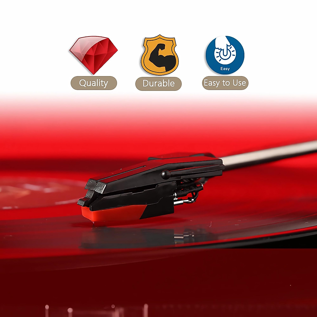 Record Player Needles Replacement, 5 Pack Turntable Record Player Needle for Crosley Victrola Jenson Sylvania Vinyl LP Phonograph Record Players