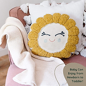 judith + lain Waffle Baby Blanket Boho Knit Swaddle - 39"x39" Neutral Receiving Blankets 100% Cotton | Baby Registry Search Gender Neutral Gifts | Unisex Newborn Essentials