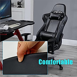 Wimdoyily Gaming Chair Replacement Armrest Arm Pads Fits All Styles of Arms with Mounting Hole Patterns Screws Set Chair Armrest Pads,Black