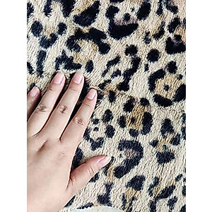 Leopard Rug Animals Cheetah Print Area Rug Faux Cowhide Carpet Shag Rug Foot Mat Pad for Living Room Bedroom Office Chair Sofa Home Decor 2' x 3'