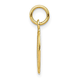 10k Yellow Gold Solid Catholic Patron Saint Christopher Brushed Matte Finish Pendant Charm - 20mm x 9mm