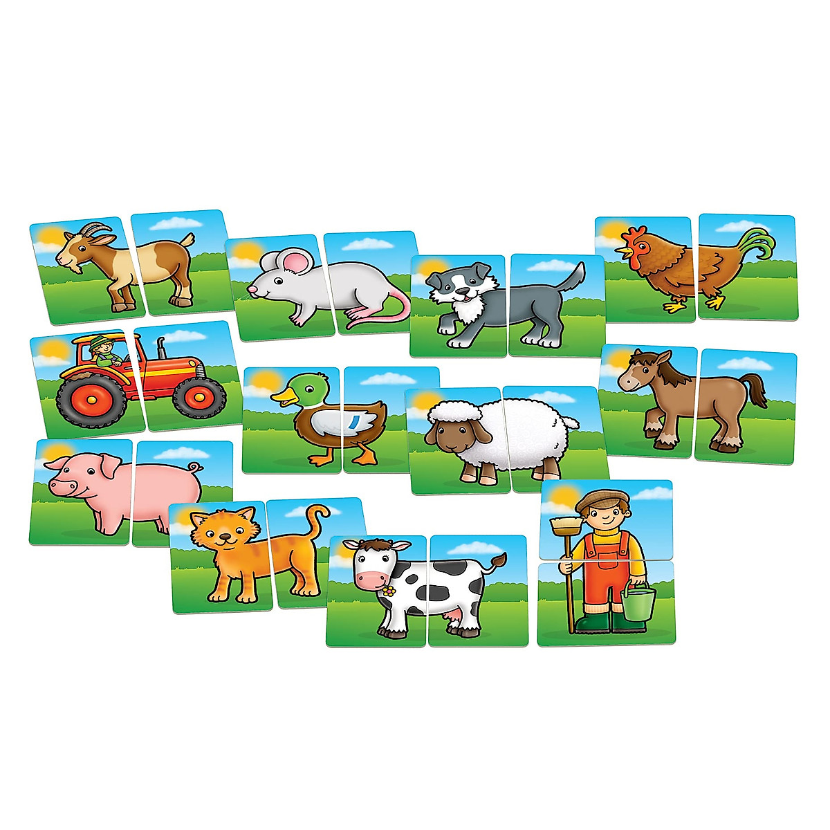 Orchard Toys Moose, Farmyard Heads & Tails Game. A First Matching Activity That develops into a Fun Game. 24 Chunky Cards. Age 18 Months+. 1-4 Players