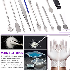 Swpeet 15Pcs Stainless Steel Capsule Filling Machine Kits for #000 00 0 1 2 3 Pill Filler, Micro Lab Scoop Spoon Lab Spatulas Lab Scoop Filling Tray Powder Tamper Tool Pill Filler Tamper Tool Spoon