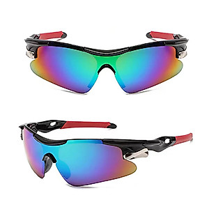 HPLRZXI 3 Pairs of Sports sunglasses Cycling Sunglasses for Men Women Youth Baseball Cycling Fishing motorcycle Running golf, UV Protection.