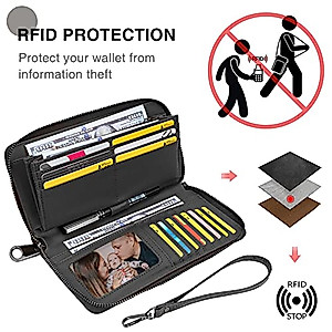 CELELA Womens Wallet for Women Leather Large Capacity Wristlet Clutch Purse Credit Card Holder with RFID Blocking Clearance Items Wallets