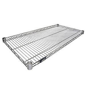 Nexel Additional Wire Shelf for Wire Shelving Units, 600-800 lb Capacity, 21" W x 24" L, Chrome Finish, (S2124C)