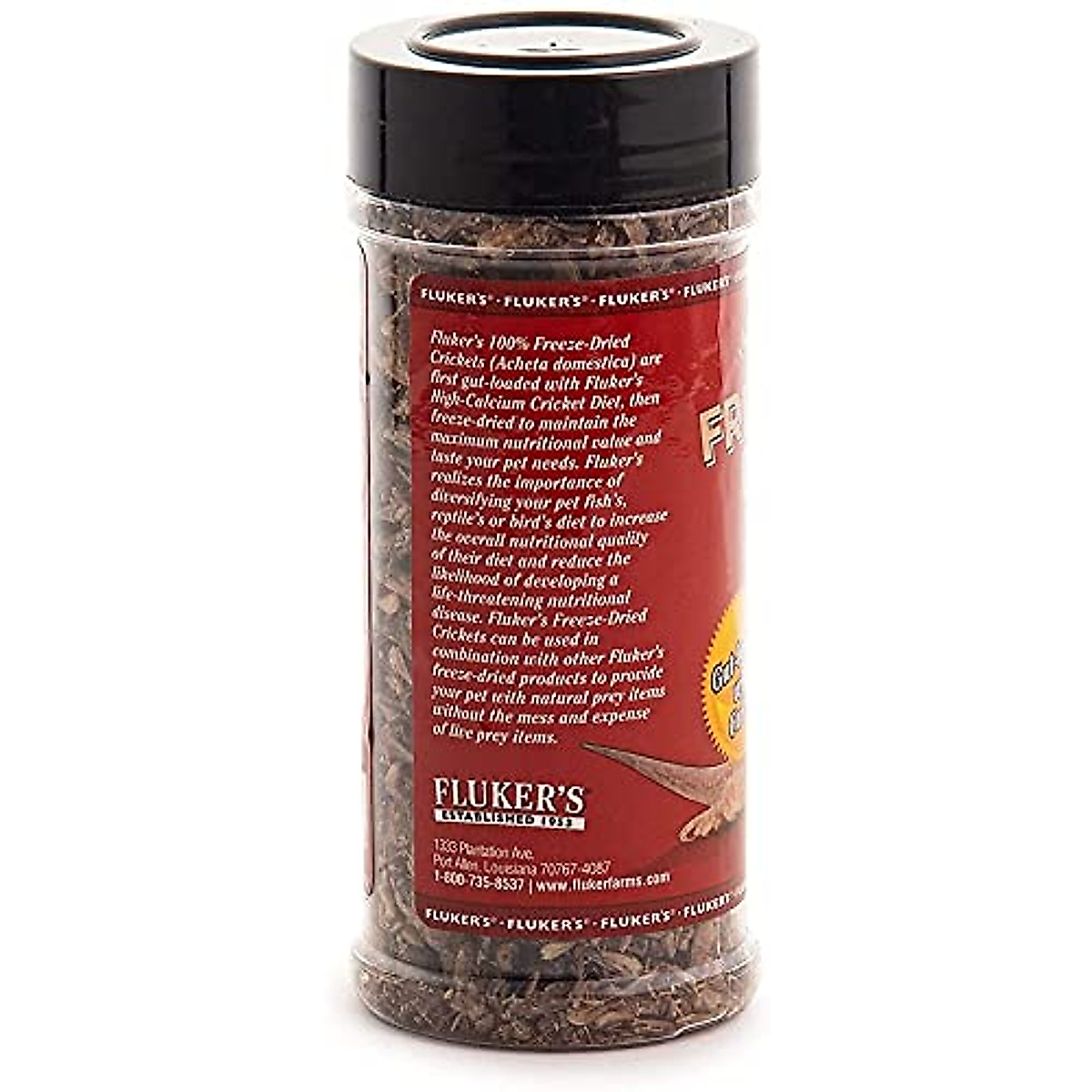 Fluker's Freeze Dried Crickets Reptile Food 1.2oz - Includes Attached DBDPet Pro-Tip Guide
